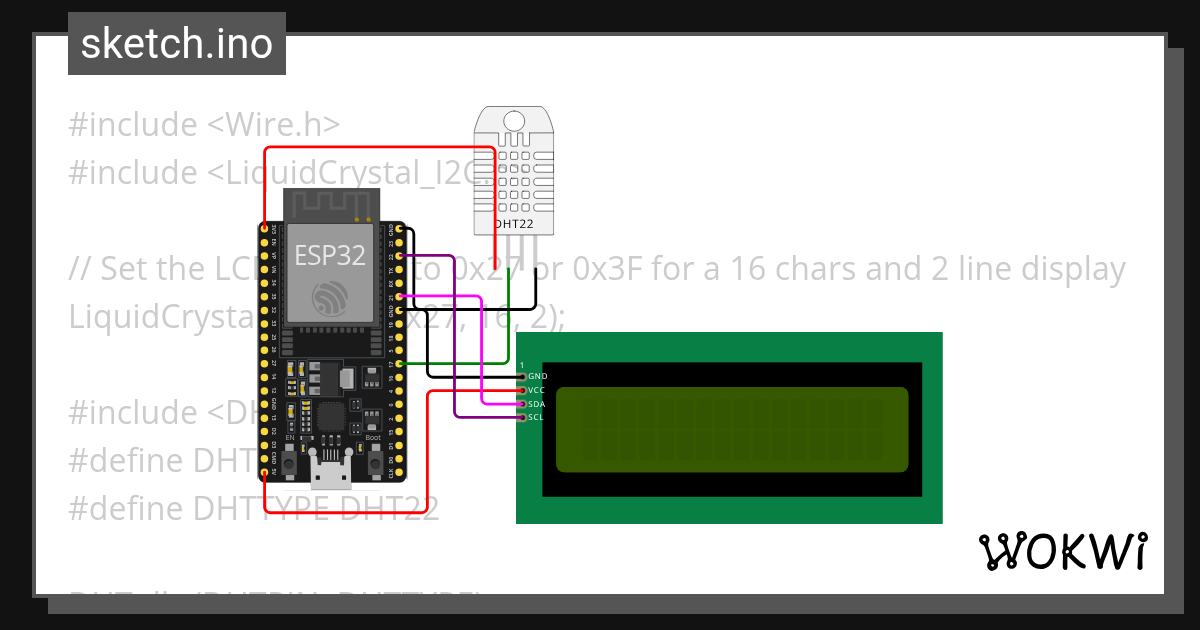 DHT11 - Wokwi ESP32, STM32, Arduino Simulator
