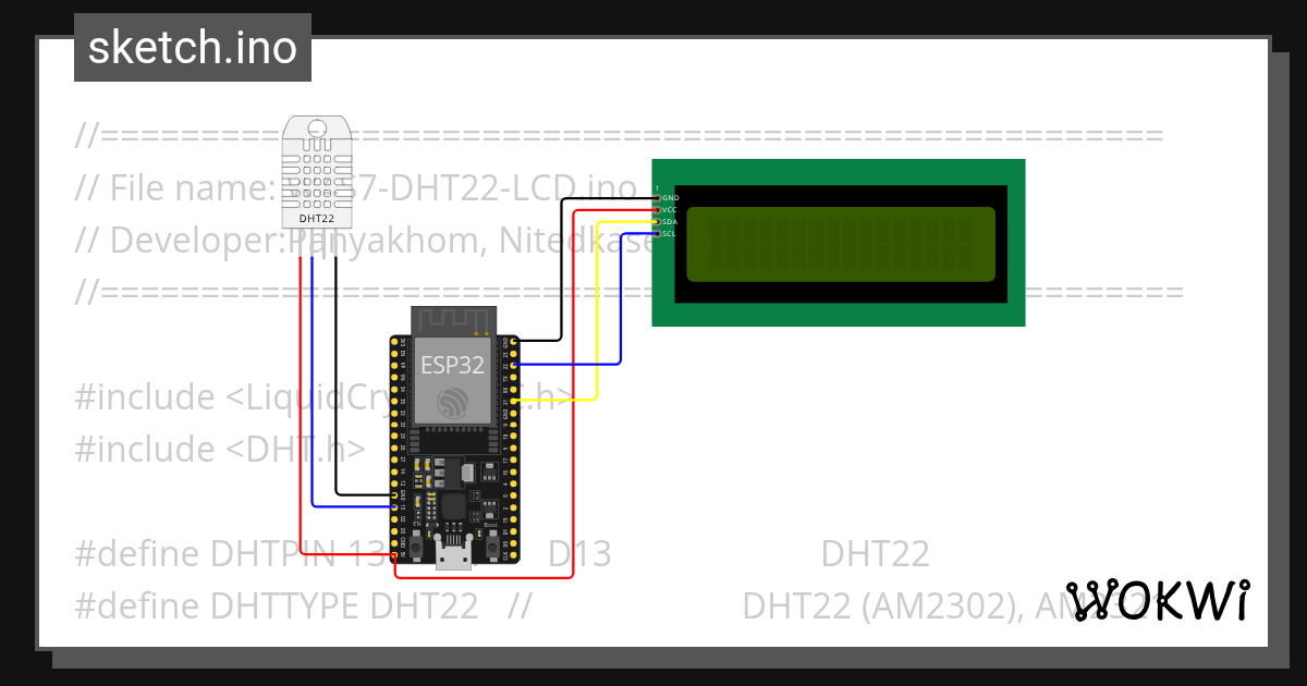 W4S7-DHT22-LCD.ino - Wokwi ESP32, STM32, Arduino Simulator