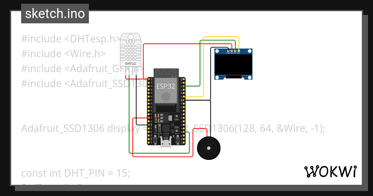 Temp Sensor With Display And Alarm Wokwi Esp32 Stm32 Arduino Simulator 0467