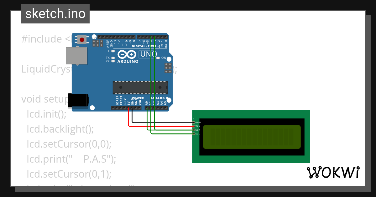 Simple Arduino Screen Test - Wokwi ESP32, STM32, Arduino Simulator Simple Arduino Screen Test - Wokwi ESP32, STM32, Arduino Simulator
