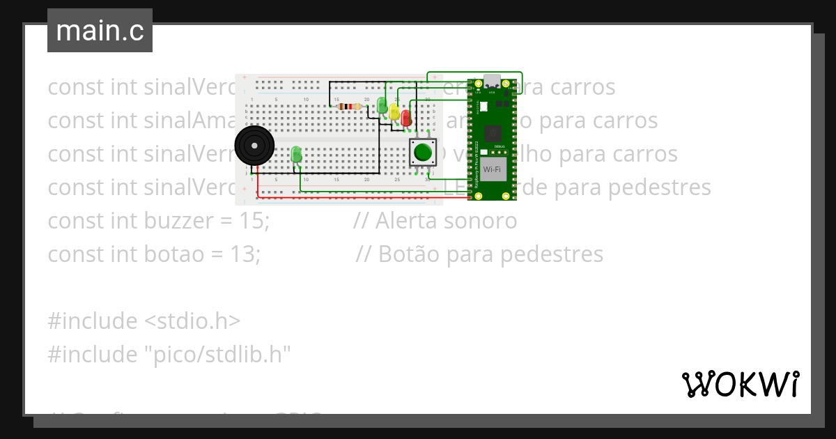 Semáforo Kamilla Nunes Copy Wokwi Esp32 Stm32 Arduino Simulator 