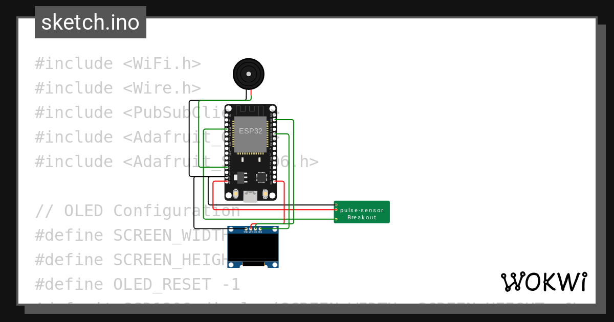 Pulse Sensor Wokwi Esp32 Stm32 Arduino Simulator 6867