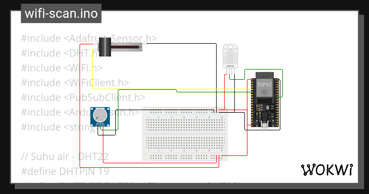 Sistem pemantauan kulitas air sungai berbasis IoT - Wokwi ESP32, STM32, Arduino Simulator