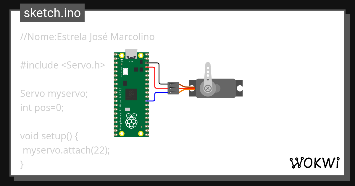 Diversãoservo Motor Wokwi Esp32 Stm32 Arduino Simulator 