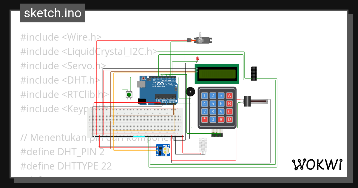 automatic fish feeder Copy - Wokwi ESP32, STM32, Arduino Simulator