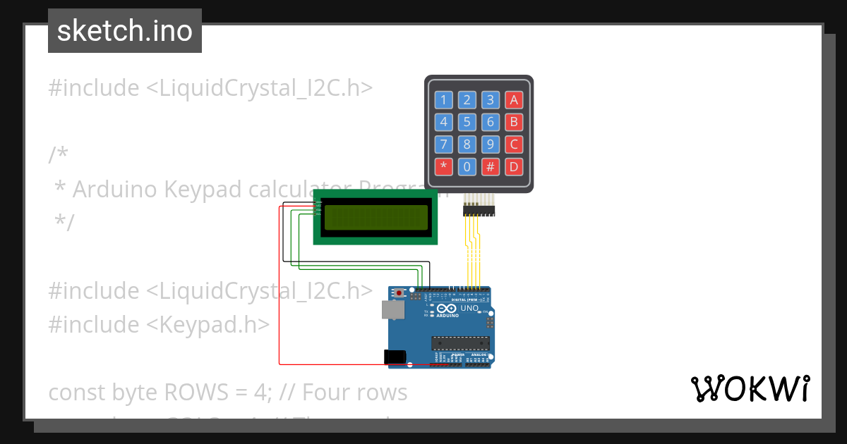 Arduino Calculator - Wokwi ESP32, STM32, Arduino Simulator