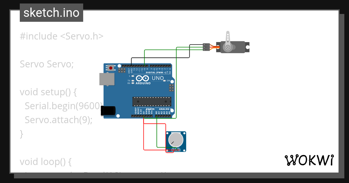 Servo Motor - Wokwi ESP32, STM32, Arduino Simulator