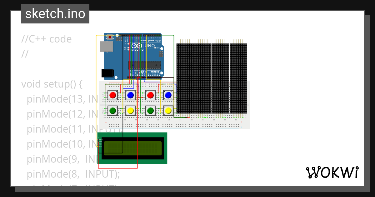 Tetris Wokwi Esp32 Stm32 Arduino Simulator 
