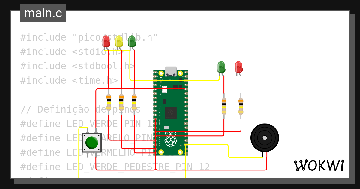 Teste Semáforo Oficial Wokwi Esp32 Stm32 Arduino Simulator 6424
