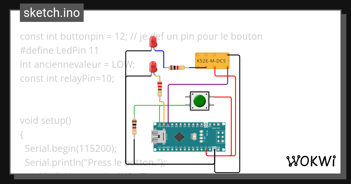 entrainement 1 - Wokwi ESP32, STM32, Arduino Simulator
