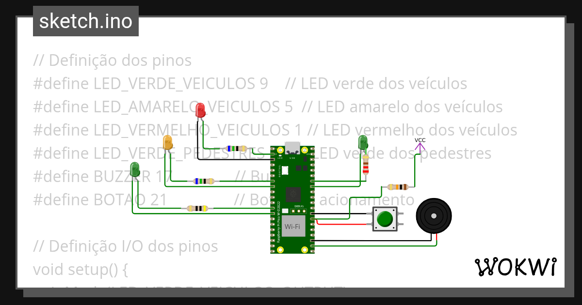 Sinal_de_Transito_com_sinal_pedestre - Wokwi ESP32, STM32, Arduino Simulator