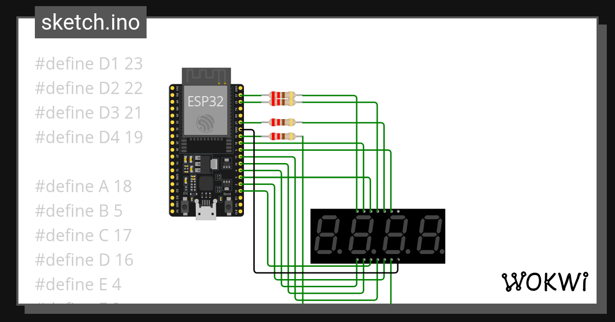 期末 簡易時鐘 Wokwi Esp32 Stm32 Arduino Simulator 3343