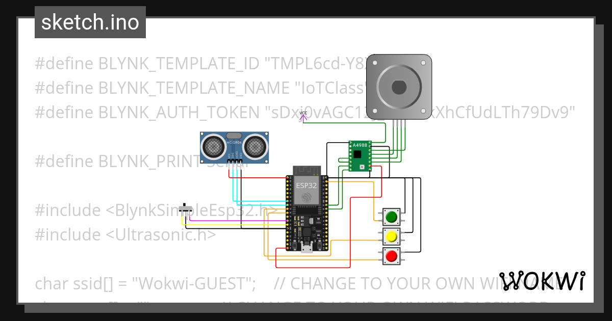 Project Mechatronic 3 (manual,button and automatic, ultrasonic) - Wokwi ESP32, STM32, Arduino ...