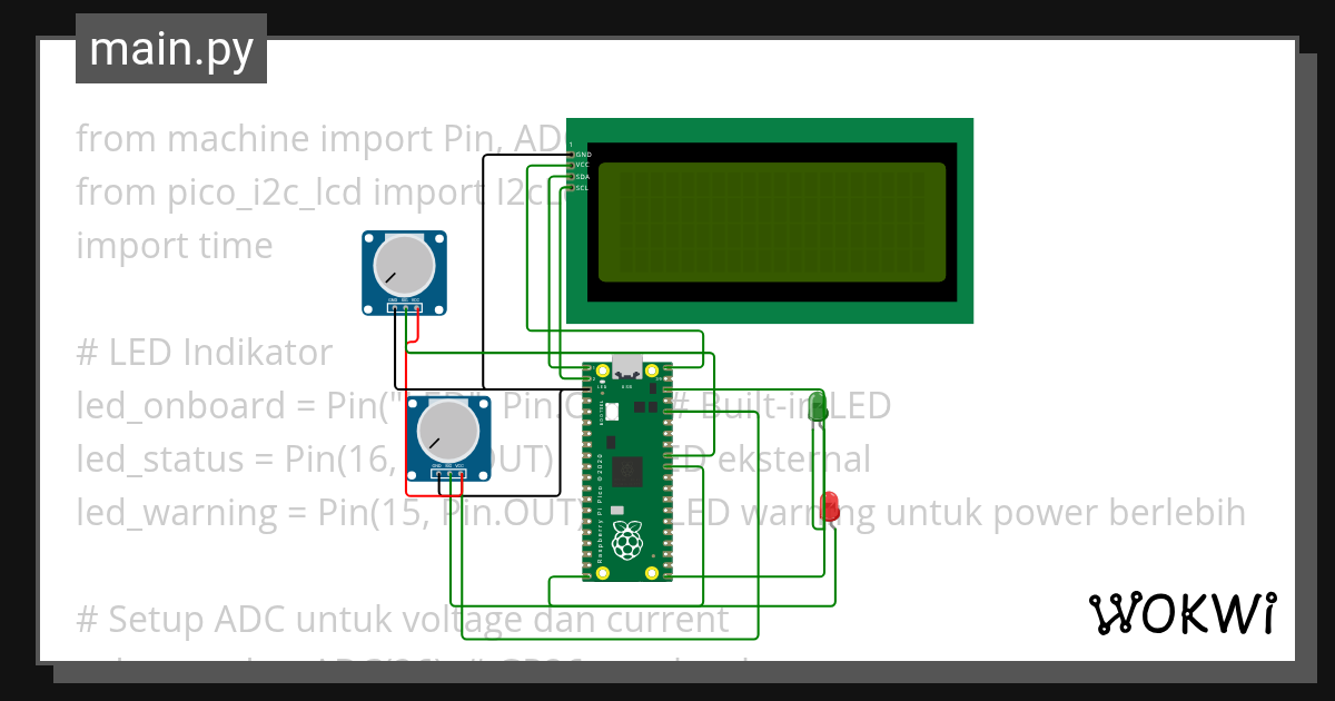 volt meter - Wokwi ESP32, STM32, Arduino Simulator