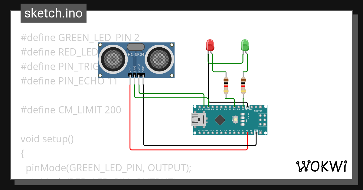czujnik-parking - Wokwi ESP32, STM32, Arduino Simulator