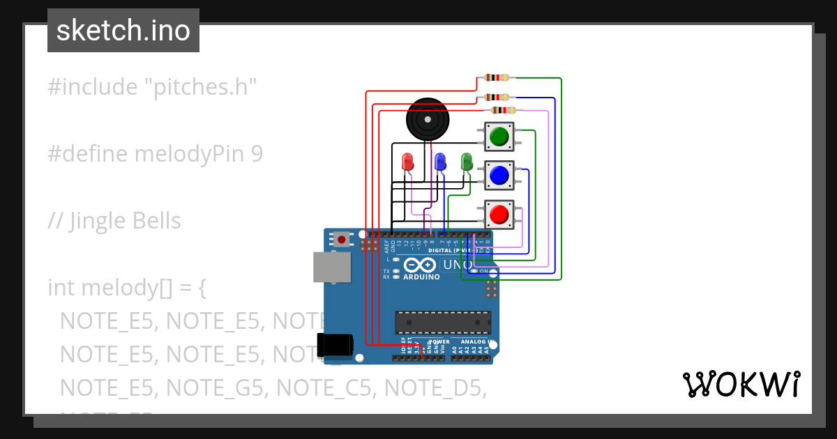 Christmassongs Wokwi Esp32 Stm32 Arduino Simulator 
