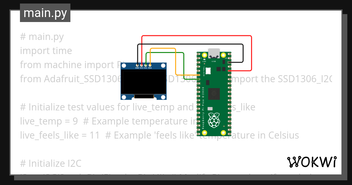 OpenWeather project - Wokwi ESP32, STM32, Arduino Simulator