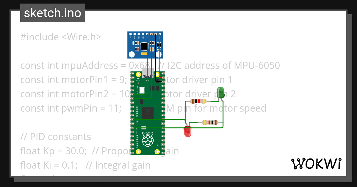 self-balancing - Wokwi ESP32, STM32, Arduino Simulator