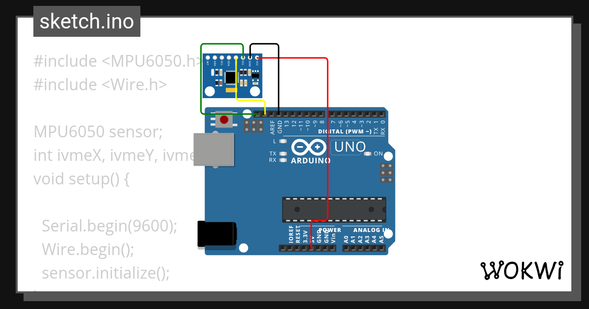 Mpu6050 With Arduino Uno Wokwi Esp32 Stm32 Arduino Simulator