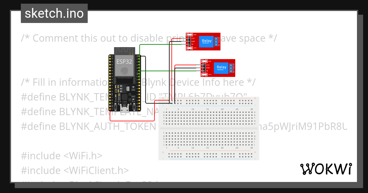 relay dan blynk - Wokwi ESP32, STM32, Arduino Simulator