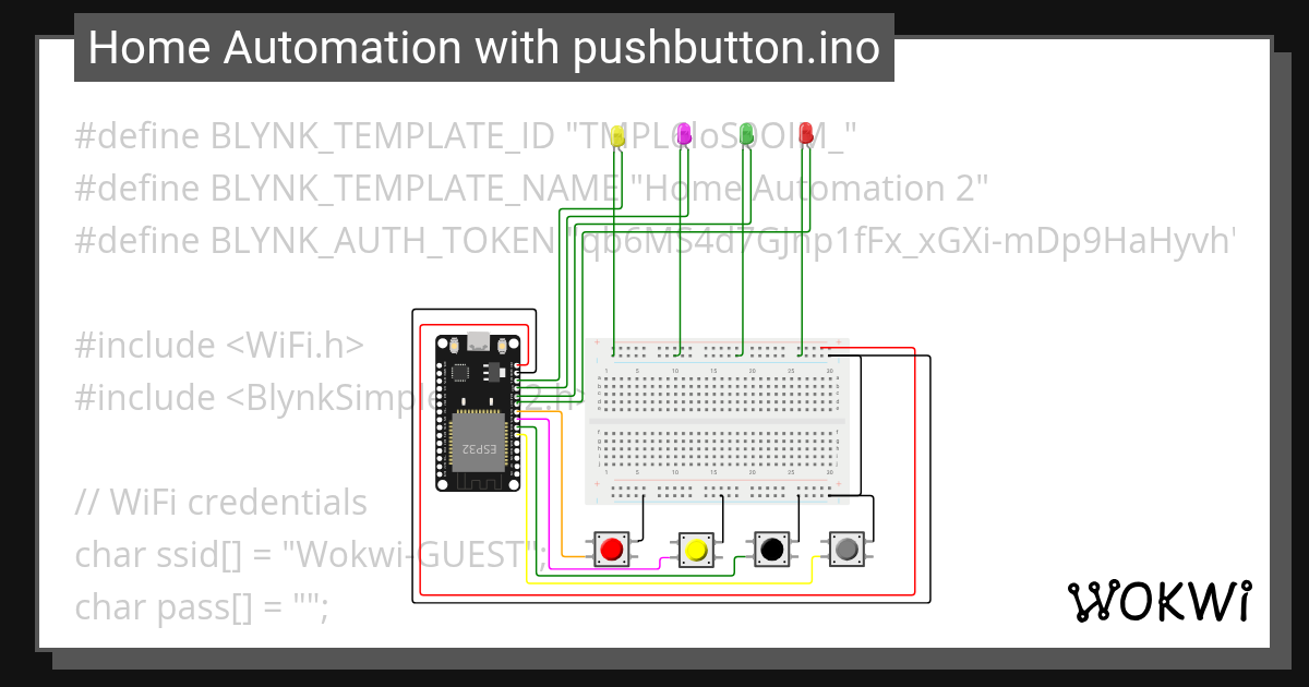 Home Automation System - Wokwi ESP32, STM32, Arduino Simulator