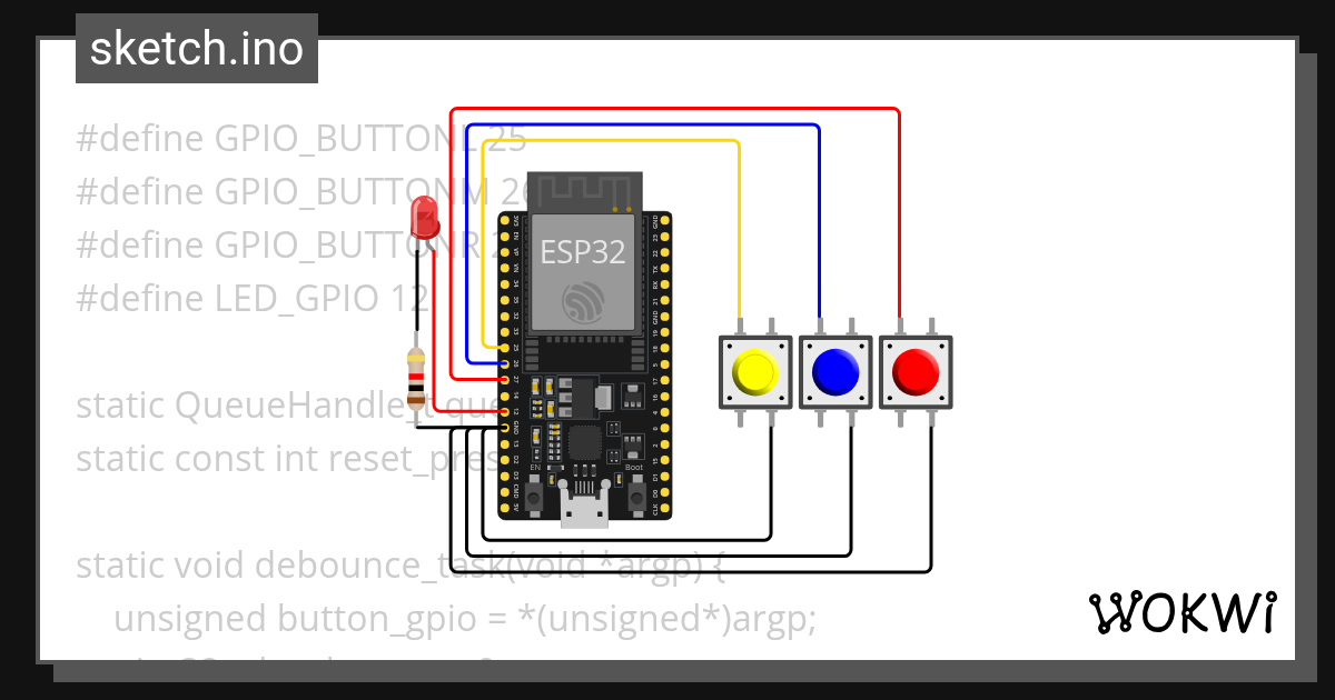 RTOS-QUEUE - Wokwi ESP32, STM32, Arduino Simulator