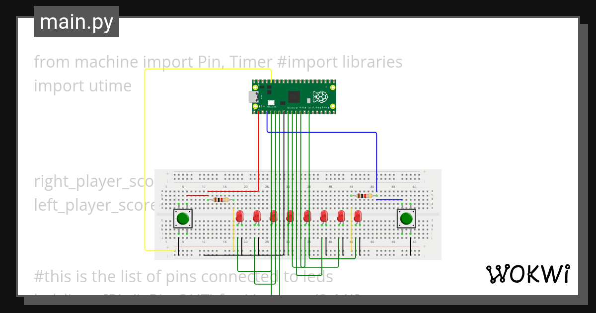 Game of leds - Wokwi ESP32, STM32, Arduino Simulator
