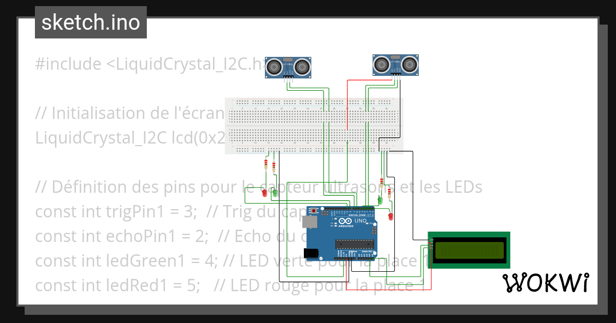 smart parking - Wokwi ESP32, STM32, Arduino Simulator