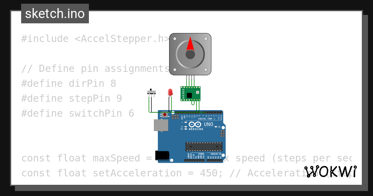 Rotation With Switch And Gear Assembly Updated Wokwi Esp32 Stm32 Arduino Simulator