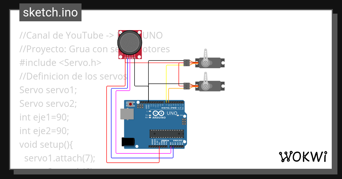 grua con arduino - Wokwi ESP32, STM32, Arduino Simulator