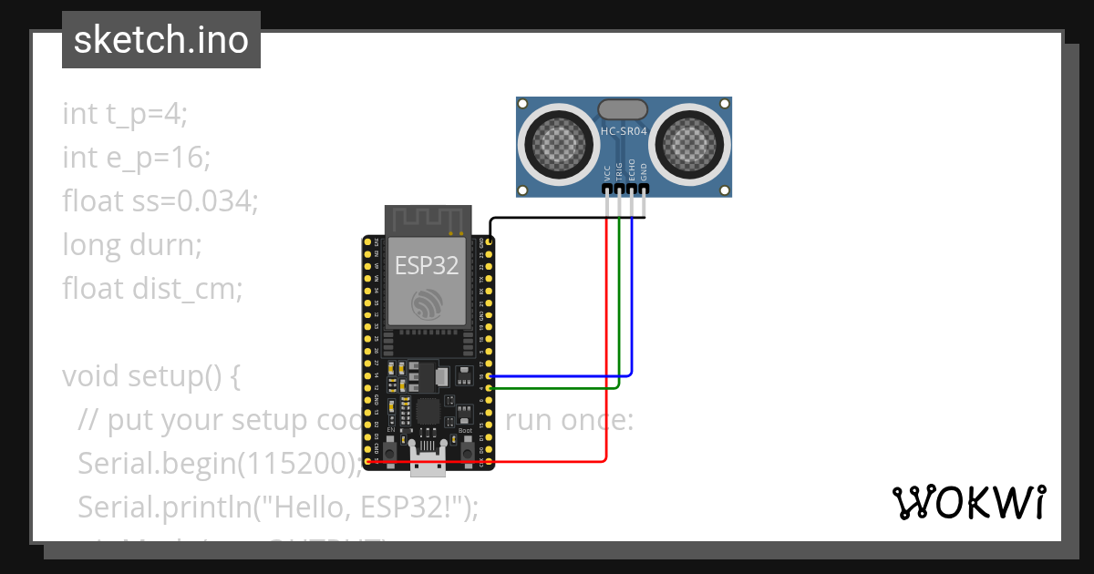 Ultra SonicUltra Sonic - Wokwi ESP32, STM32, Arduino Simulator