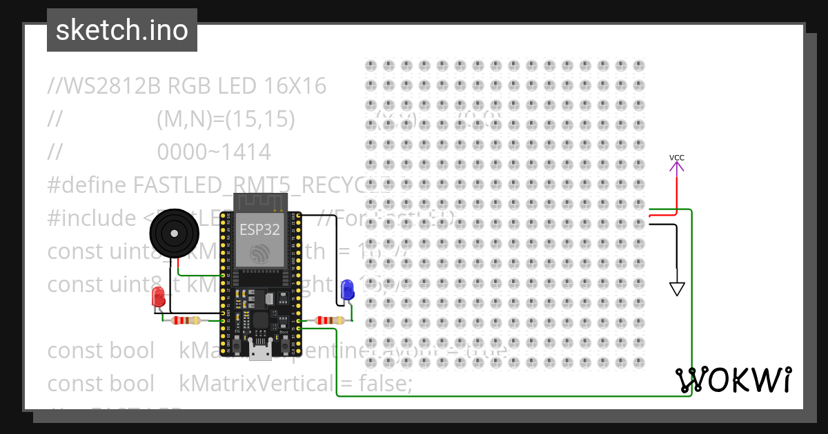 ESP32_16x16_RGBLED_Chess_PlayTest - Wokwi ESP32, STM32, Arduino Simulator