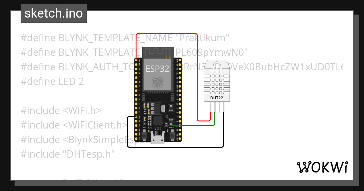 Suhu dan Temperatur - Wokwi ESP32, STM32, Arduino Simulator