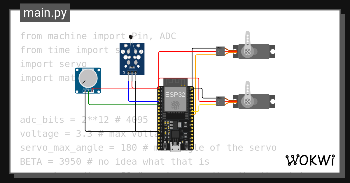 Servo Moved By Pot And Therm Wokwi Esp32 Stm32 Arduino Simulator 5020