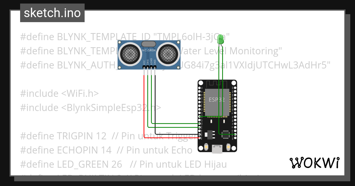 ESP32 water level - Wokwi ESP32, STM32, Arduino Simulator