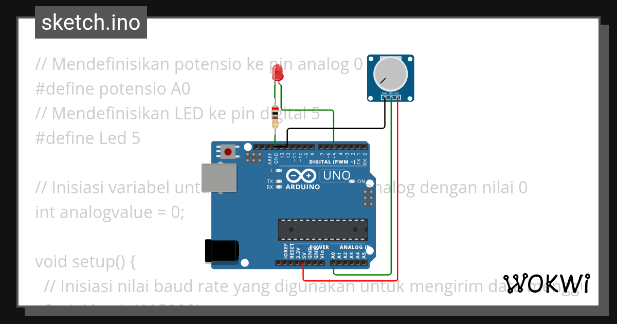 PWM Brightness Controller - Wokwi ESP32, STM32, Arduino Simulator