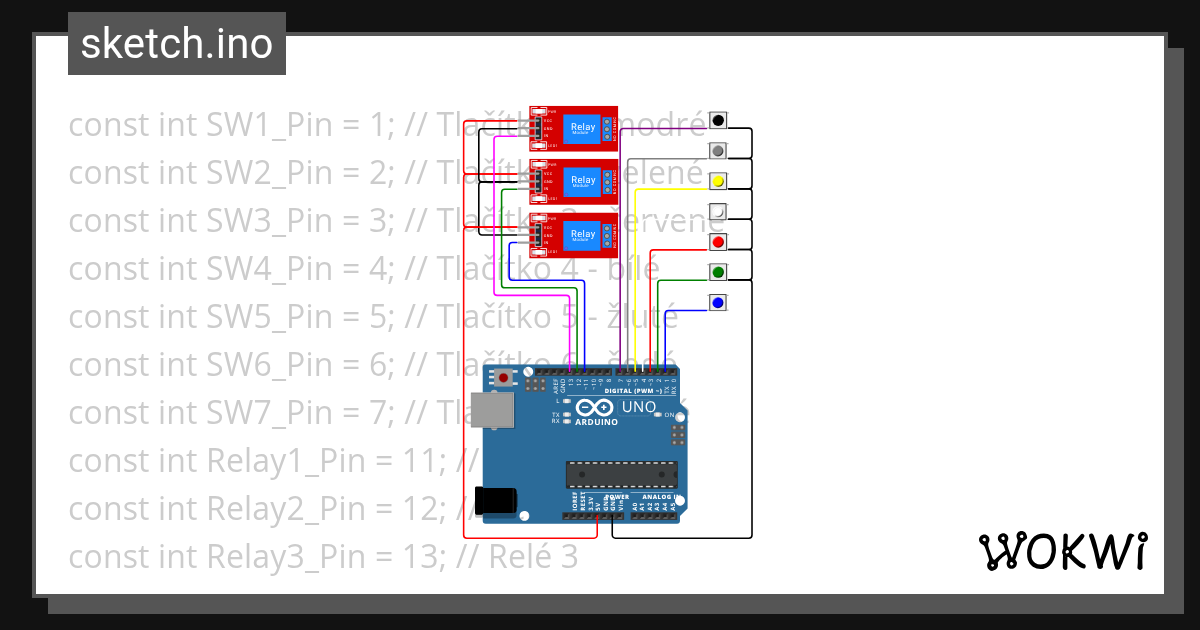 Ovladani motoru - Wokwi ESP32, STM32, Arduino Simulator