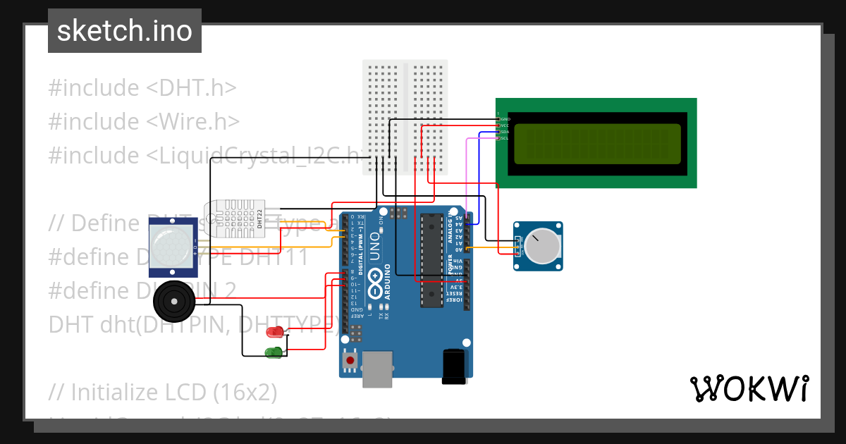 gas and fire alarm - Wokwi ESP32, STM32, Arduino Simulator