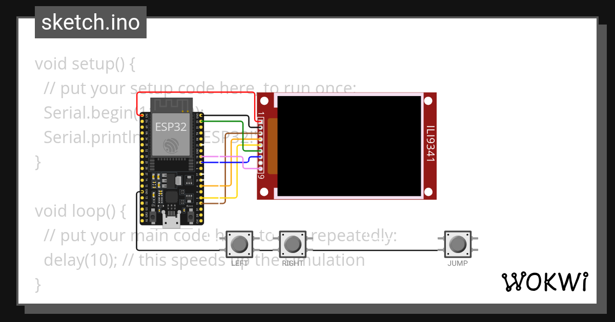 ESP32_ILI9341_eSPI_test - Wokwi ESP32, STM32, Arduino Simulator ESP32_ILI9341_eSPI_test - Wokwi ESP32, STM32, Arduino Simulator