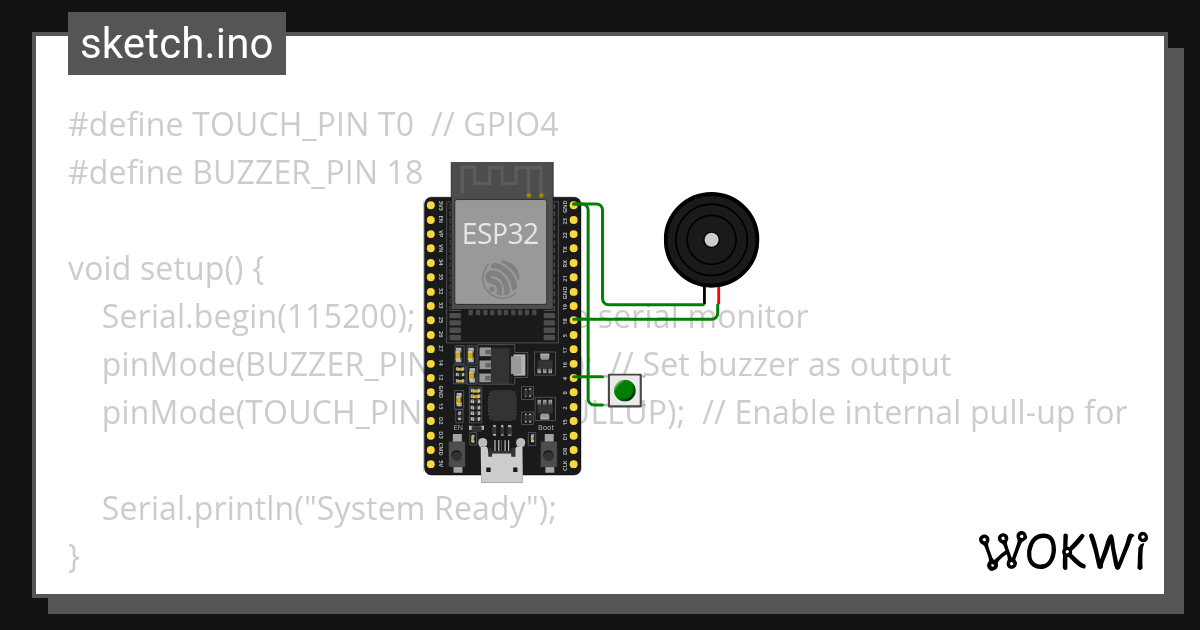 Door Alarm Design - Wokwi ESP32, STM32, Arduino Simulator Door Alarm Design - Wokwi ESP32, STM32, Arduino Simulator