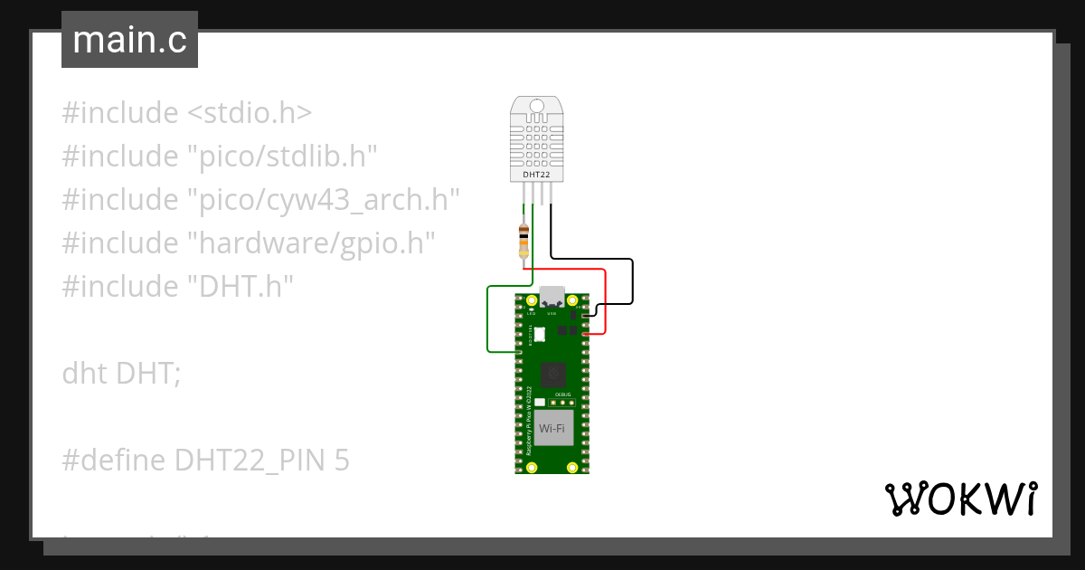 DHT22 - Wokwi ESP32, STM32, Arduino Simulator