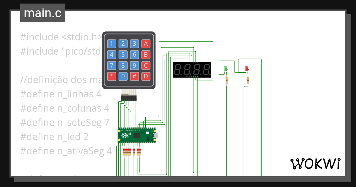Fechadura Digital - Wokwi ESP32, STM32, Arduino Simulator