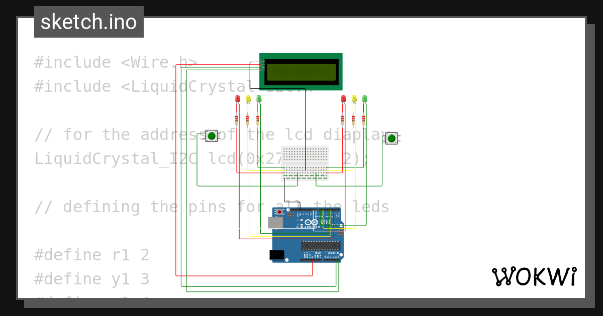 Automated Traffic Light Wokwi Esp32 Stm32 Arduino Simulator 7822