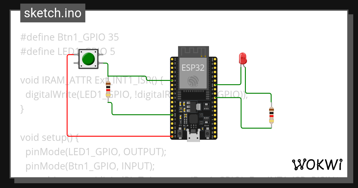 practical exp-1 - Wokwi ESP32, STM32, Arduino Simulator