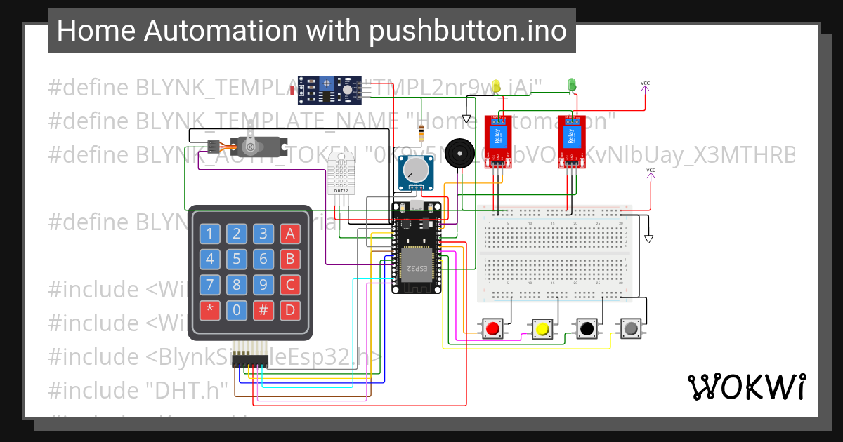 Home Automation with pushbutton.ino Copy (5) - Wokwi ESP32, STM32, Arduino Simulator