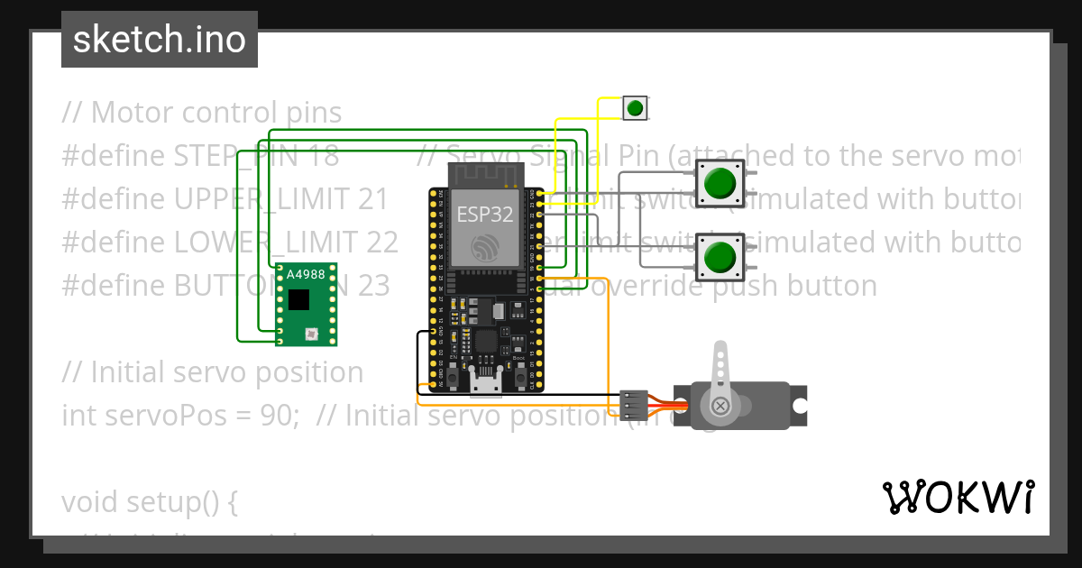 Robotic Arm Electronic Circuit Design Wokwi Esp32 Stm32 Arduino 