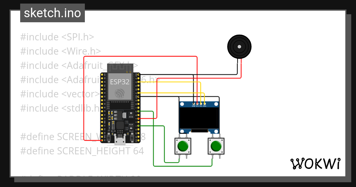 Brick_Breaker - Wokwi ESP32, STM32, Arduino Simulator