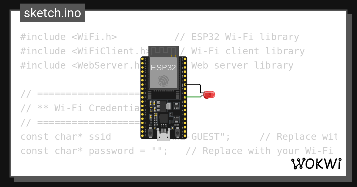 Turn On And Off Using Website Wokwi Esp32 Stm32 Arduino Simulator 9932