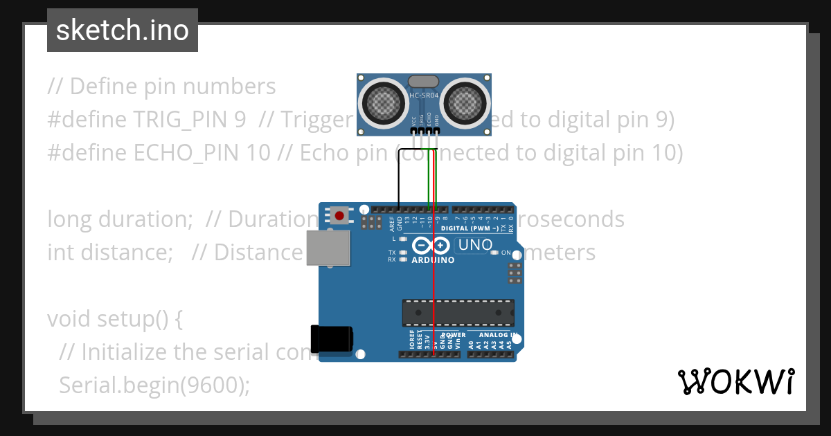 ultrasonic - Wokwi ESP32, STM32, Arduino Simulator
