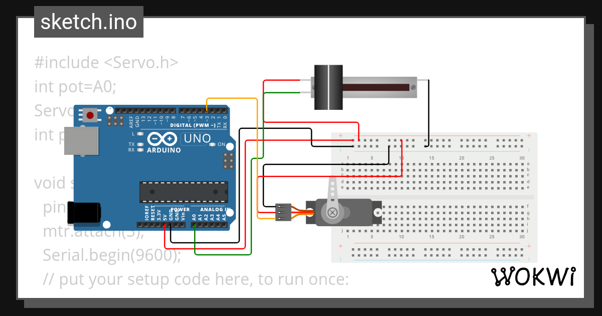 servo pot - Wokwi ESP32, STM32, Arduino Simulator